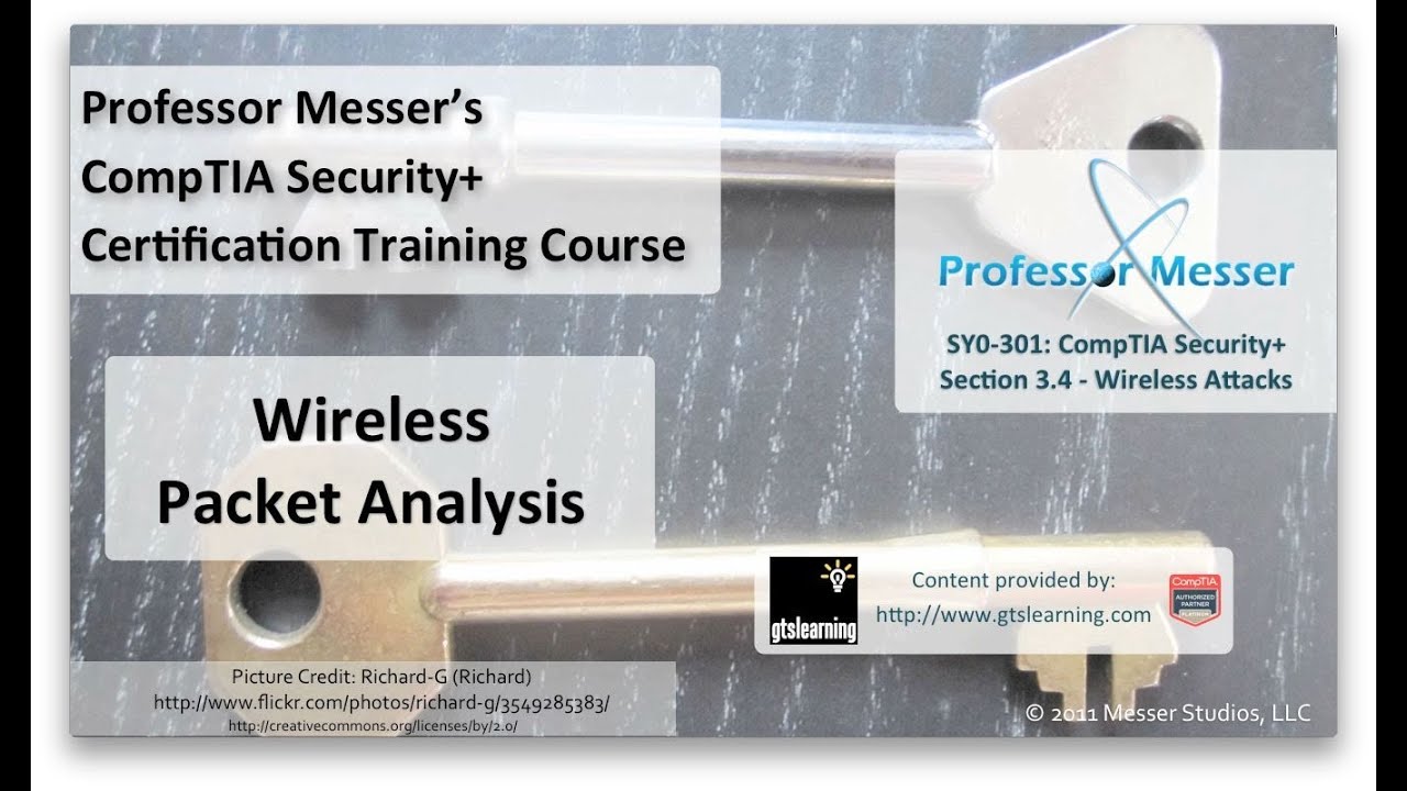 CompTIA Security+ SY0-301: 3.4 - Wireless Packet Analysis - Professor ...