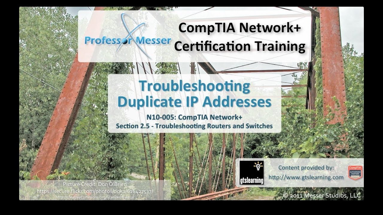 CompTIA Network+ N10-005: 2.5 - Troubleshooting Duplicate IP Addresses - Professor Messer IT ...