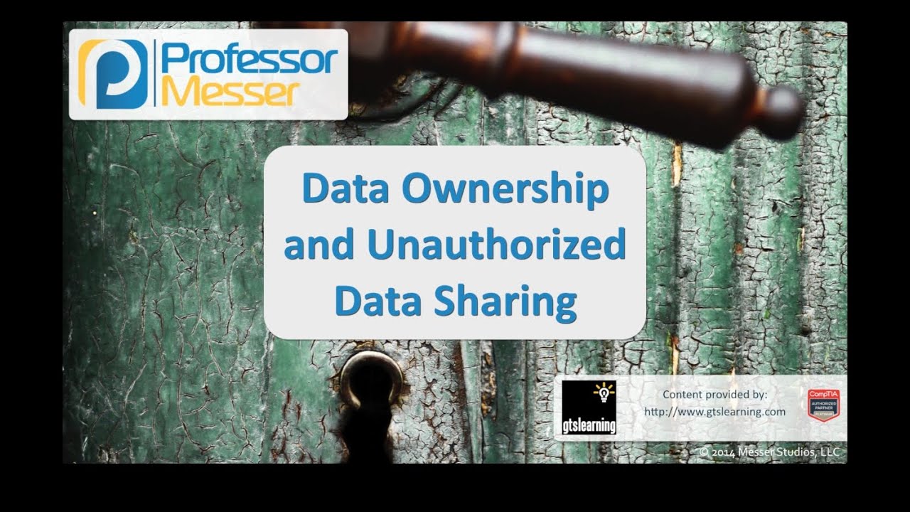 Data Ownership and Unauthorized Data Sharing - CompTIA Security+ SY0 ...